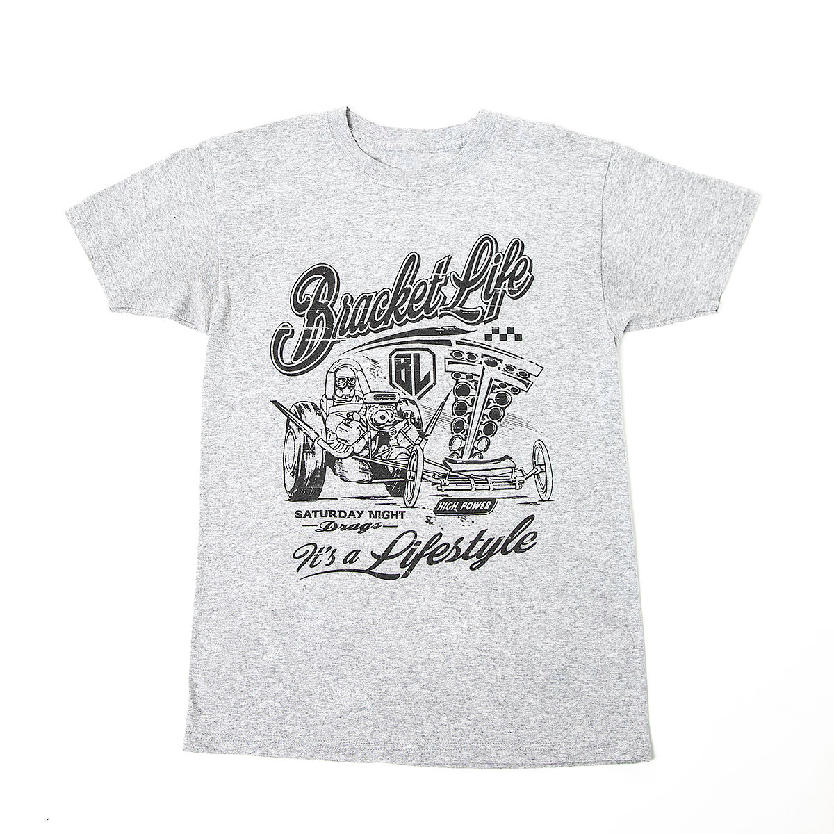 Heather Grey Drag Racing Vintage T-Shirt – BracketLife Brand